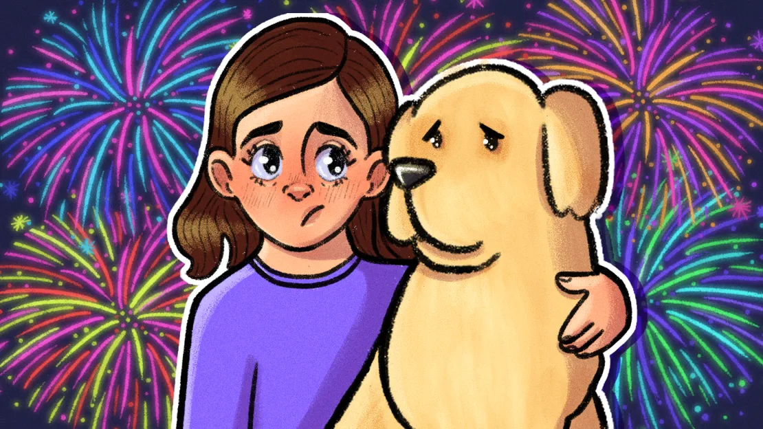 ¿Cómo calmar a un perro asustado por cohetes?